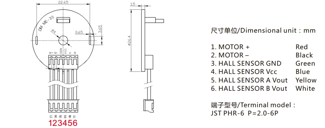 Me-35 Sensor Hall Encoder 13ppr Com Dual Channel Para 3v 395 Dc Do ...