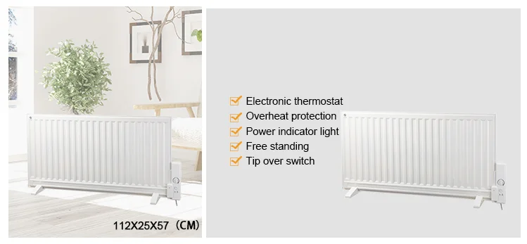 1000W Flat Oil Panel Electric Wall Mounted Heaters for Small Spaces