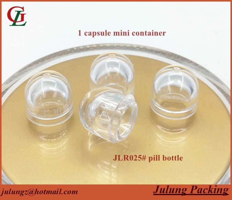 High Quality Acrylic Mini Clear Capsule Container A Capsule Shaped Pill ...