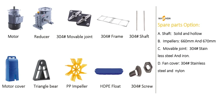 3hp 8impellers Paddle Wheel Aerator Machine - Buy Paddle Wheel Aerator ...