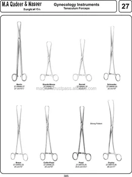 Gynecology Instruments Tenaculum Forceps Martin/staude Moore/barrett ...
