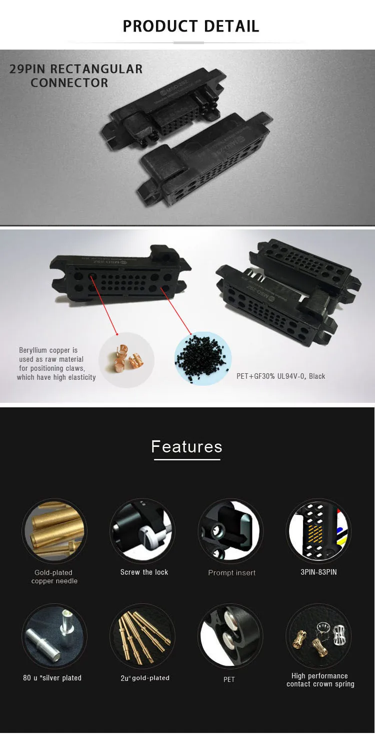 MSD 29PIN Heavy Duty Power Connectors - Reliable Performance