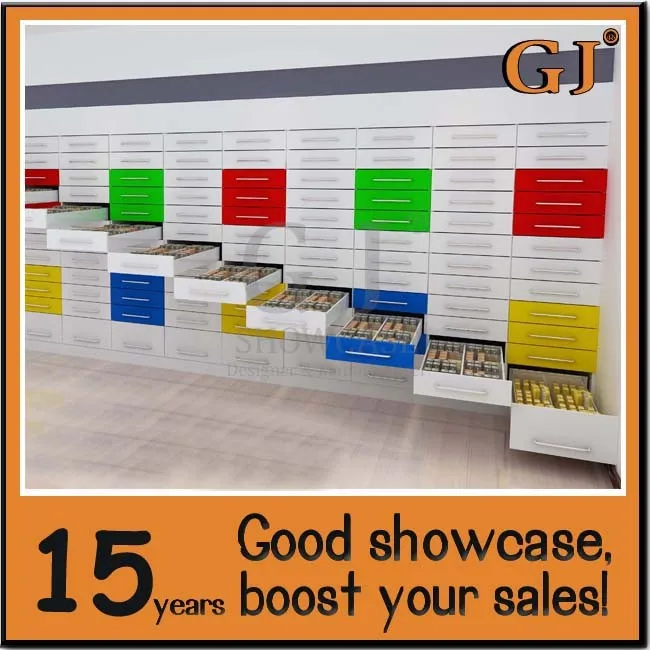 Pre-assembled Pharmacy 60 Medicine Lockers Pharmacy Drawers Retail Shop ...