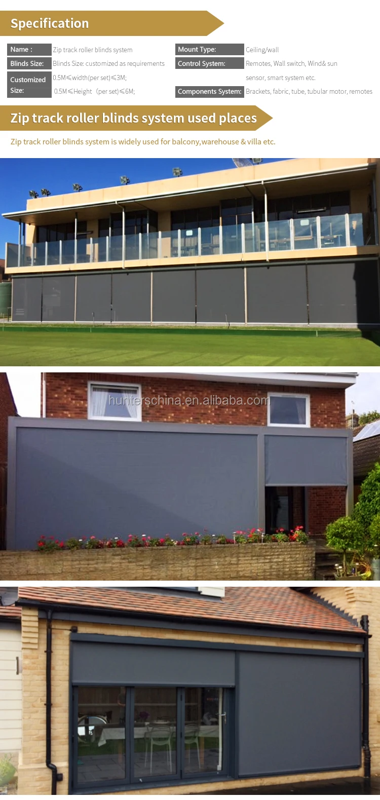 Zip Grip Blinds - Durable, Customizable Outdoor Solutions