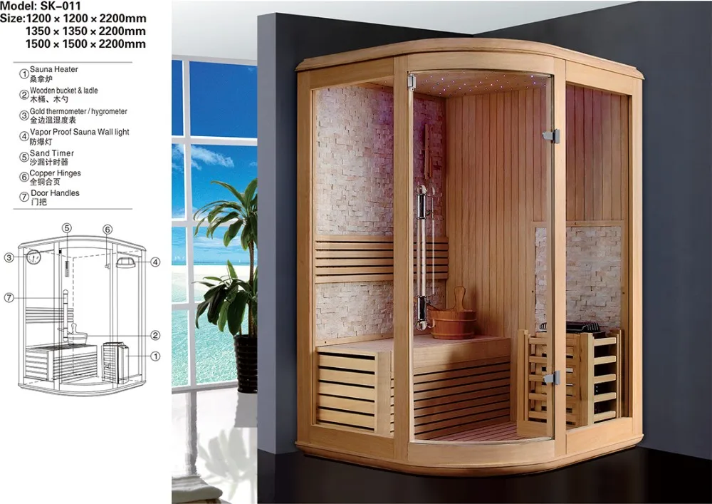Dry Heat Home One Person Sauna/mini Corner Sauna Room/import Sauna ...