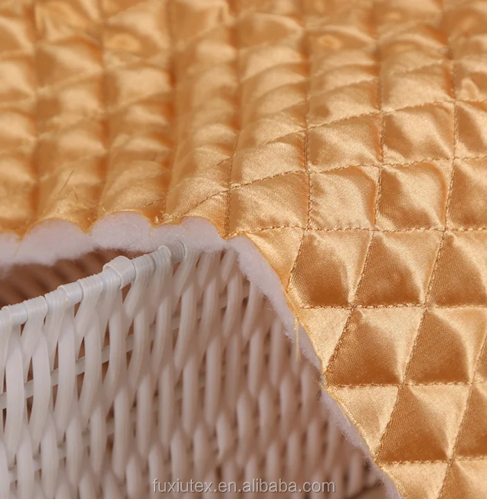 Custom Design Quilted Bag Sewing Waterproof Quilted Satin Fabric For ...