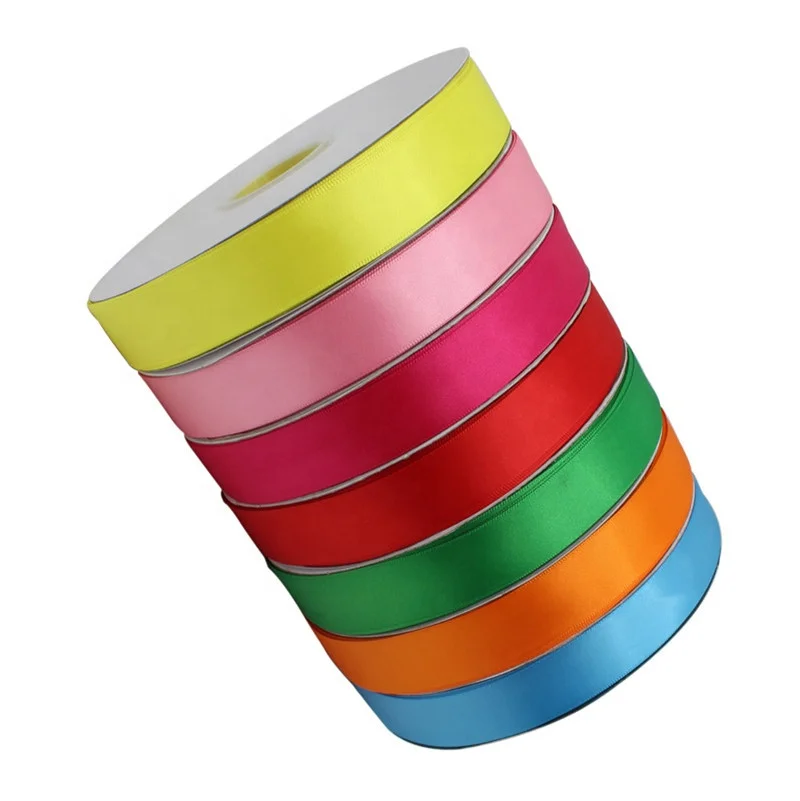 1 Inch Satin Ribbon Roll Single Faced Polyester Ribbon 196 Colors ...