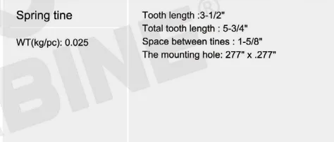 4f1039 (h86248) Agricultural Machinery Plastic Spring Tine Nylon With ...
