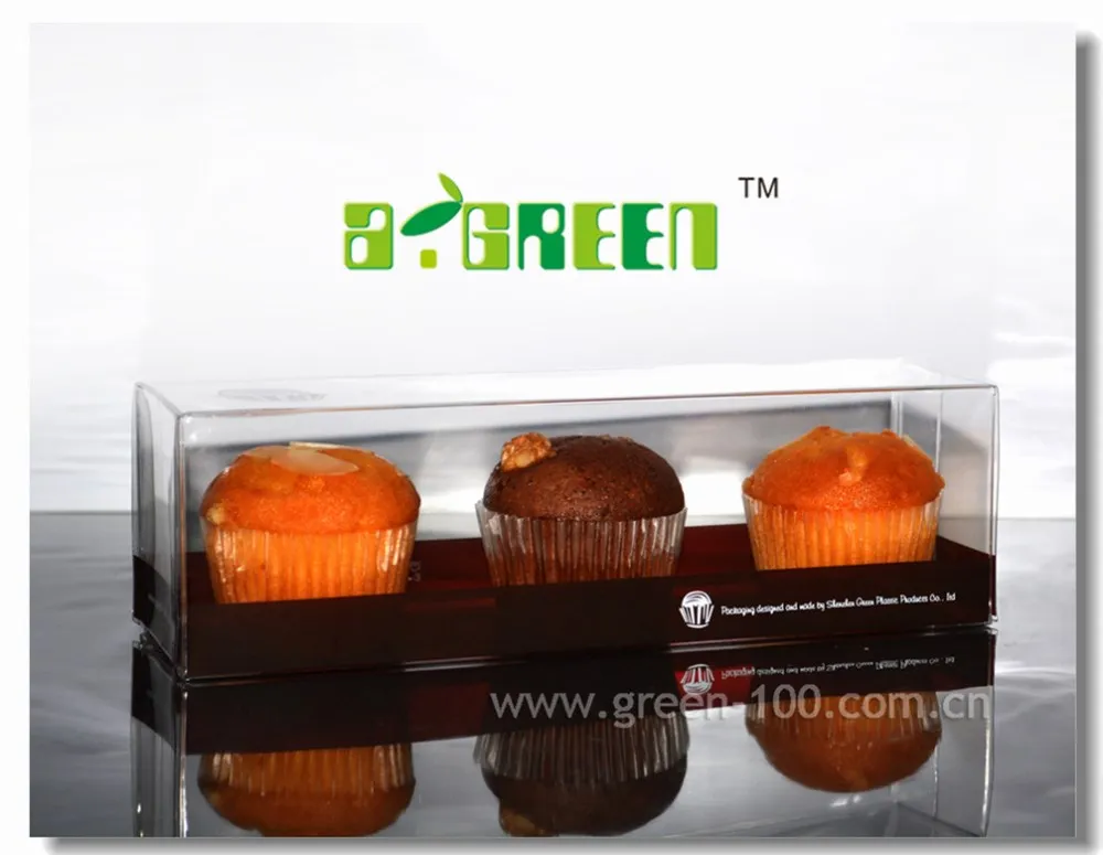 Cheap Price Custom Clear Plastic Hinged Boxes for Bakery Cake Pastry ...