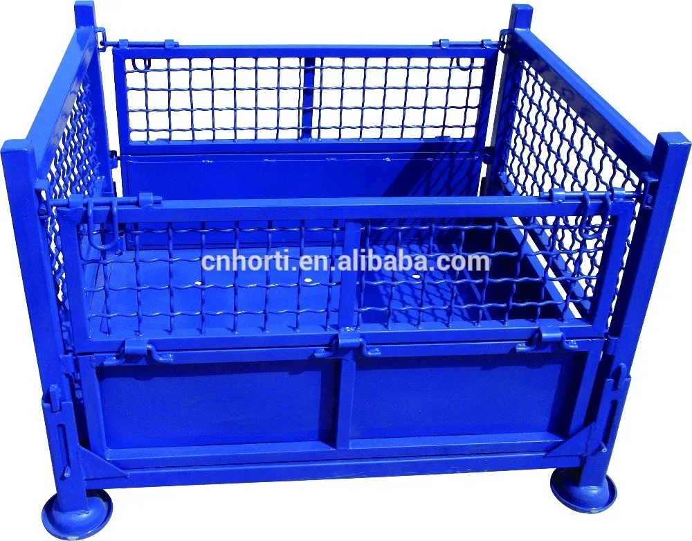 Heavy-Duty Stillage Gitterbox Collapsible Wire Mesh Container Secure ...