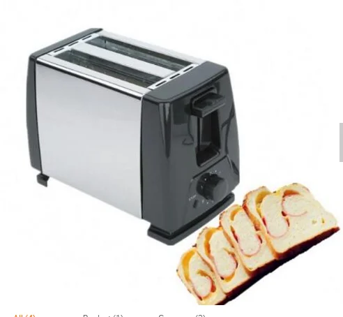 New Style High Quality 4 Slice Slot Electric Bread Toaster Made In ...