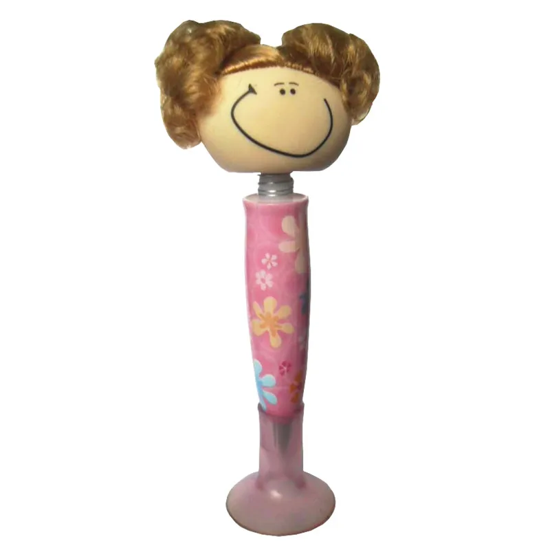 Custom 3d Smiley Bobble Head Pen,Funny Bobble Head Pen With Feather ...