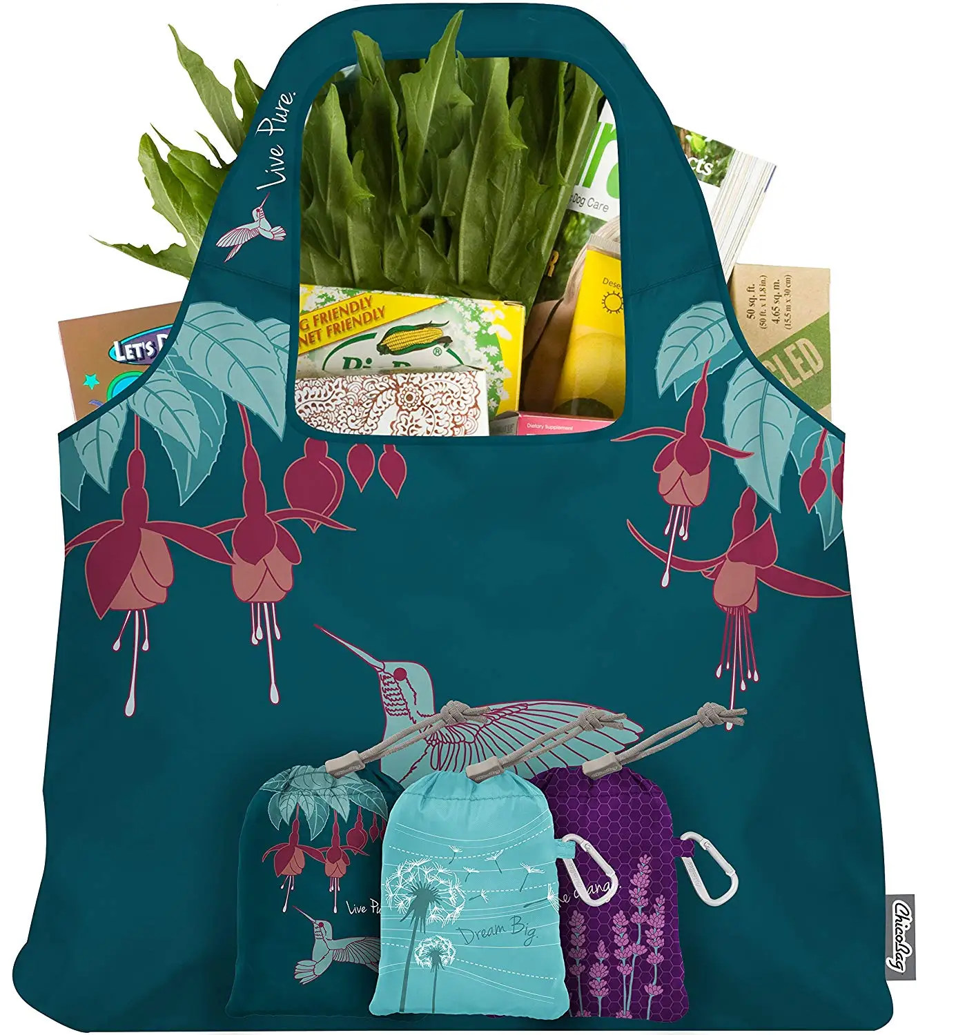 Eco-friendly Compact Reusable Shopping Tote Grocery Bag,Eco-friendly ...