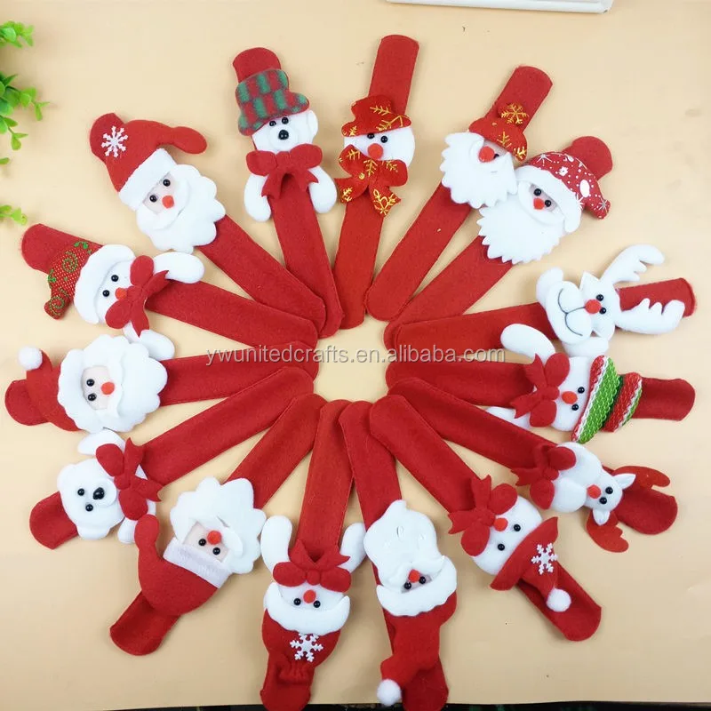 Christmas Kids Plush Slap Band X-mas Slap Bracelet Promotion Gifts ...