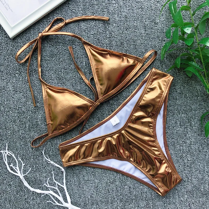 Vernis Spaghetti Strap Thong Bikini Girl Sexy Swimwear Set - Buy Thong ...