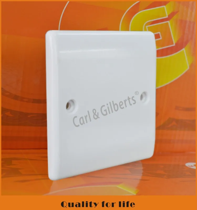 White Color 86mm*86mm 1 Gang Blank Wall Switch Socket