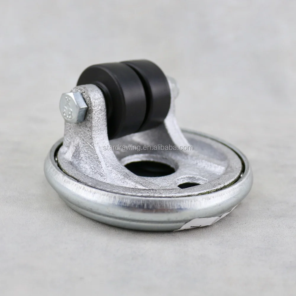 SS Unique Design 35mm Recessed Nylon Twin Wheel Caster