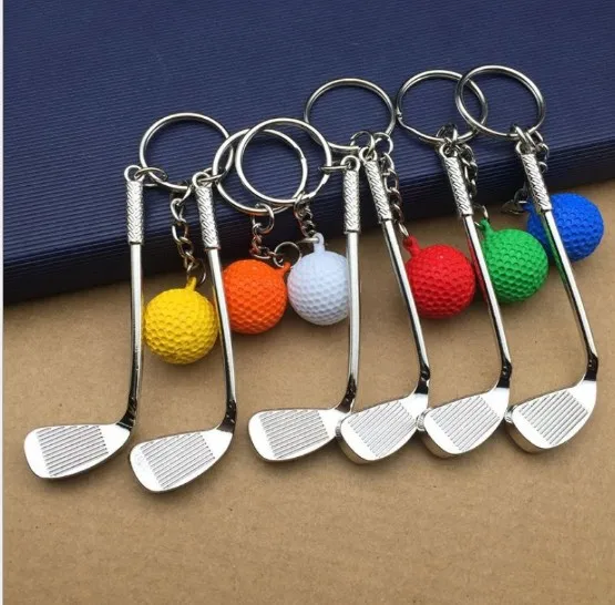 Custom Logo Sports Golf Ball Metal Club Key Chain Gift Toy - Buy Gift ...