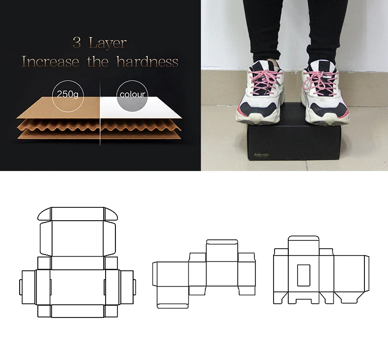 Custom Eco Friendly Shirt Apparel Shipping Cardboard Paper Boxes Black ...