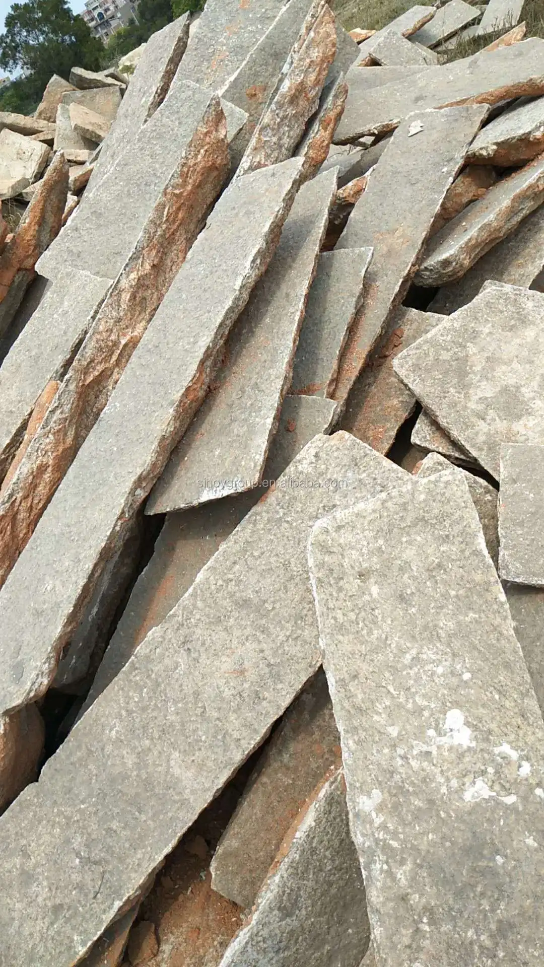 Antique Bush Hammered Stone Planks - Durable & Stylish