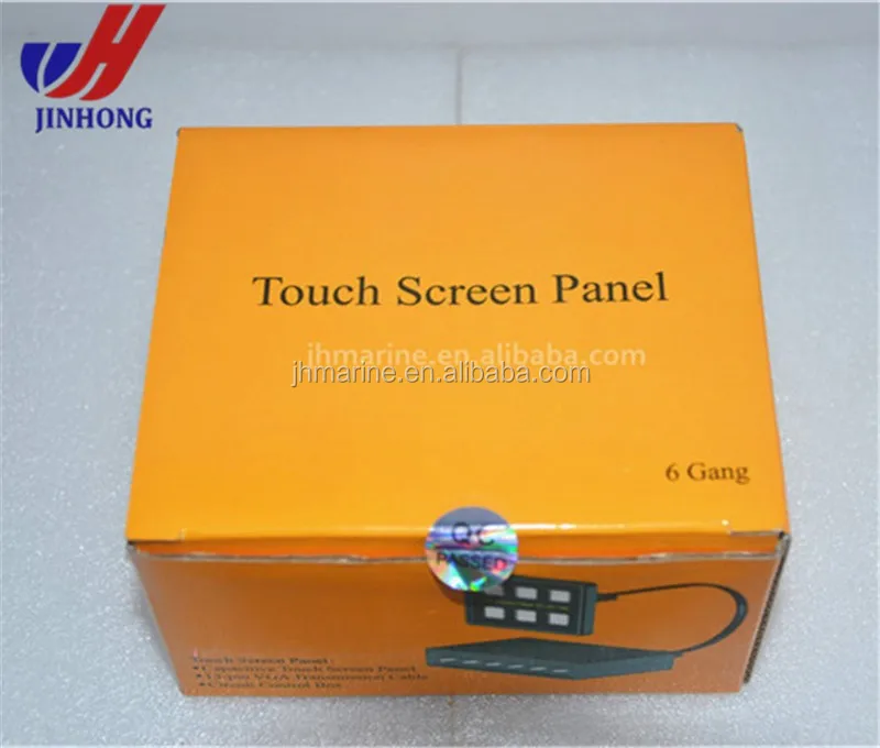 6 Gang Led Back Capacitive Touch Screen Panel Boat Caravan Switch Panel ...