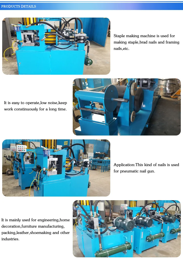 Pneumatic Industry Staple Office Stapler Staple Pin Making Machine With ...