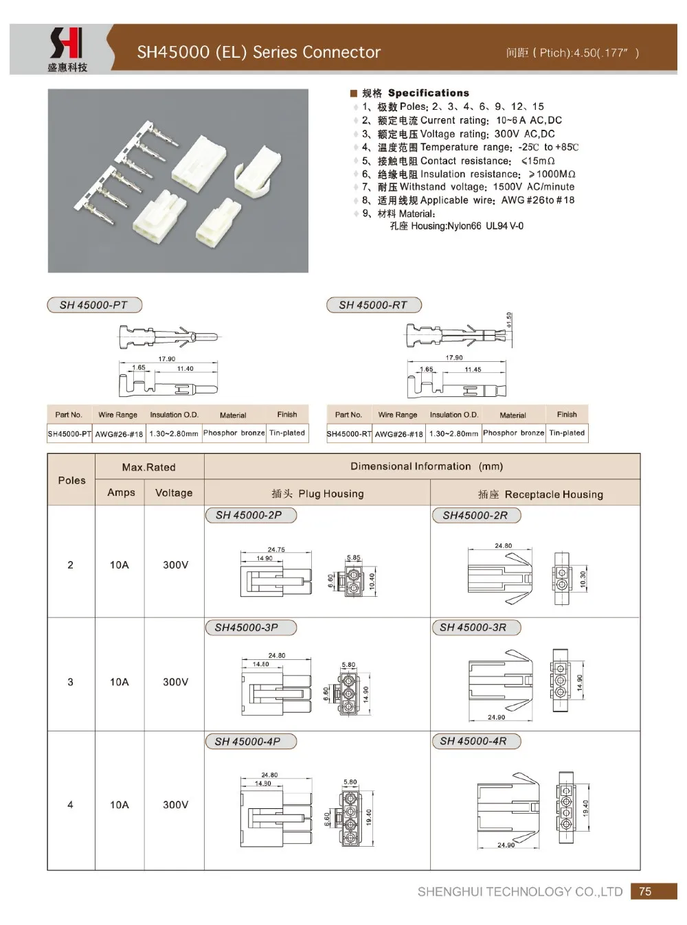 JST EL 4.5毫米PTICH ELP ELR ELP-02V ELP-03V ELP-04V ELP-06V线对线连接器，带电线组件更换| Alibaba.com