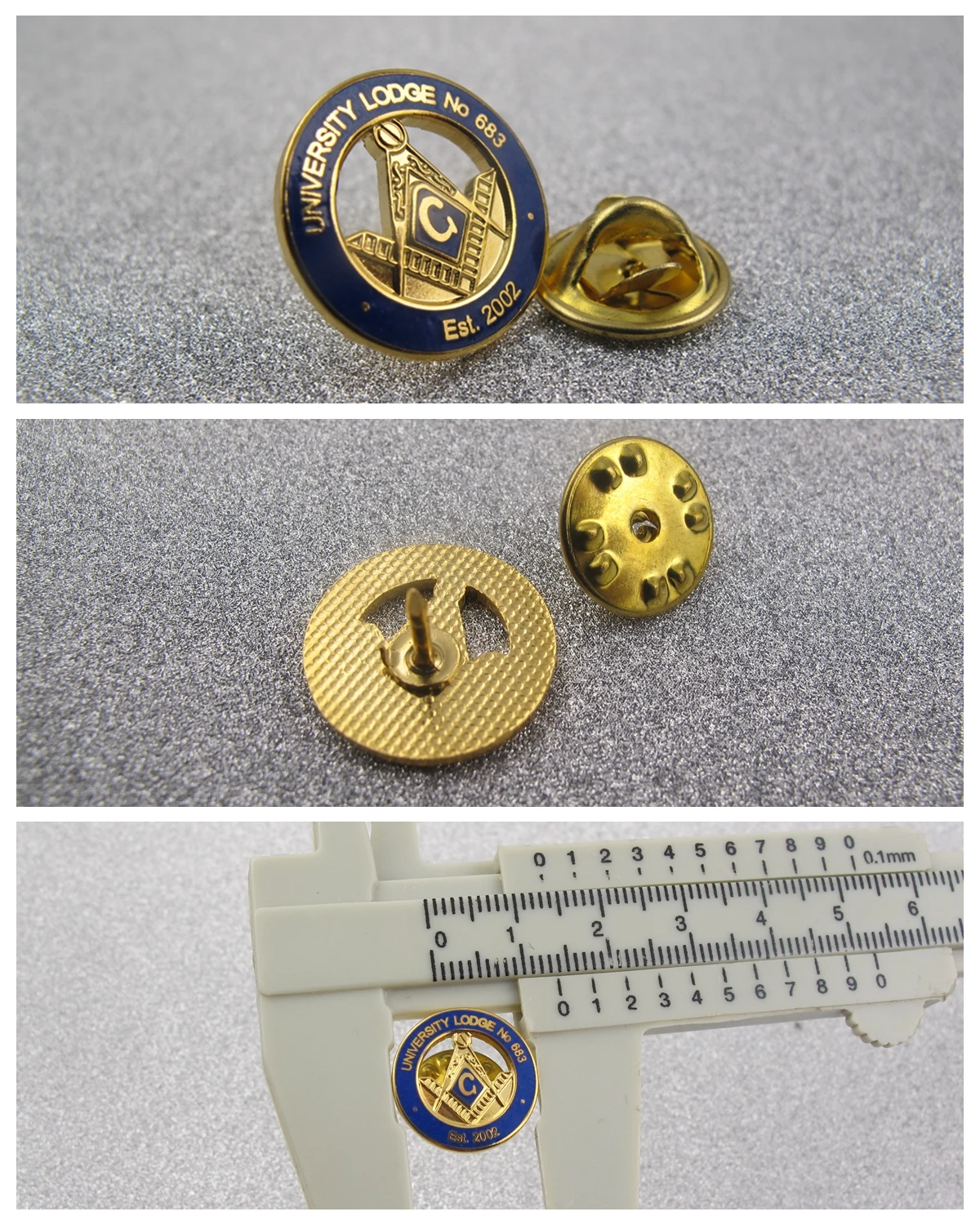 Cheap Custom Masonic Round Pin Badges Enamel Pin With Backing - Buy ...