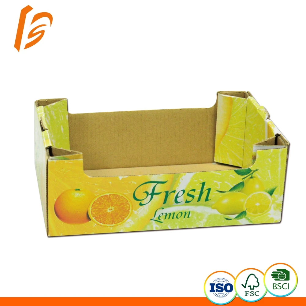 Custom Size Corrugated Paper Tray Box for Vegetable Packaging