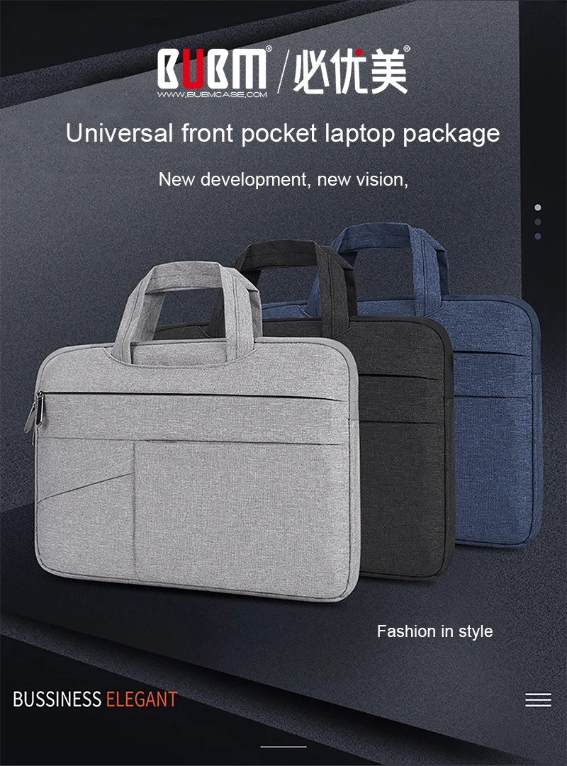 Bubm Computer Case Portable Laptop Sleeve Tote Carry Briefcase Bag ...