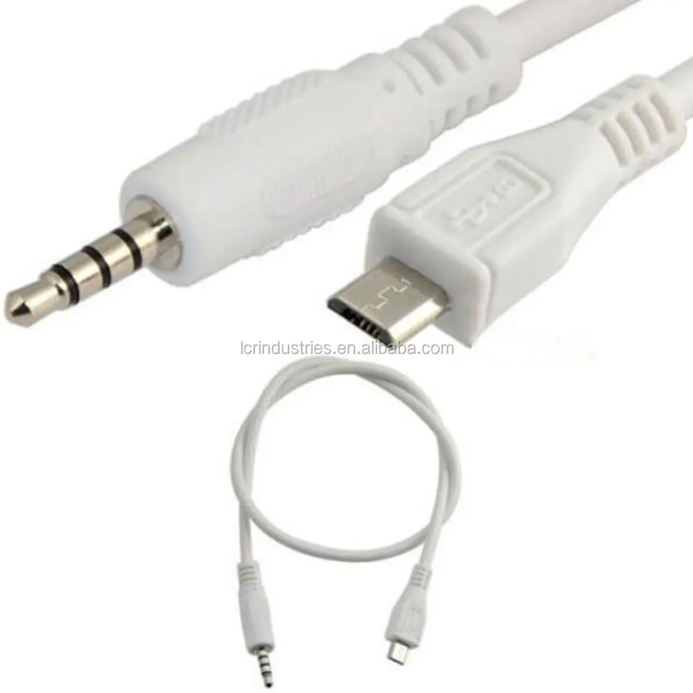 Micro USB Male to 3.5mm Female Aux Audio Adapter Cable