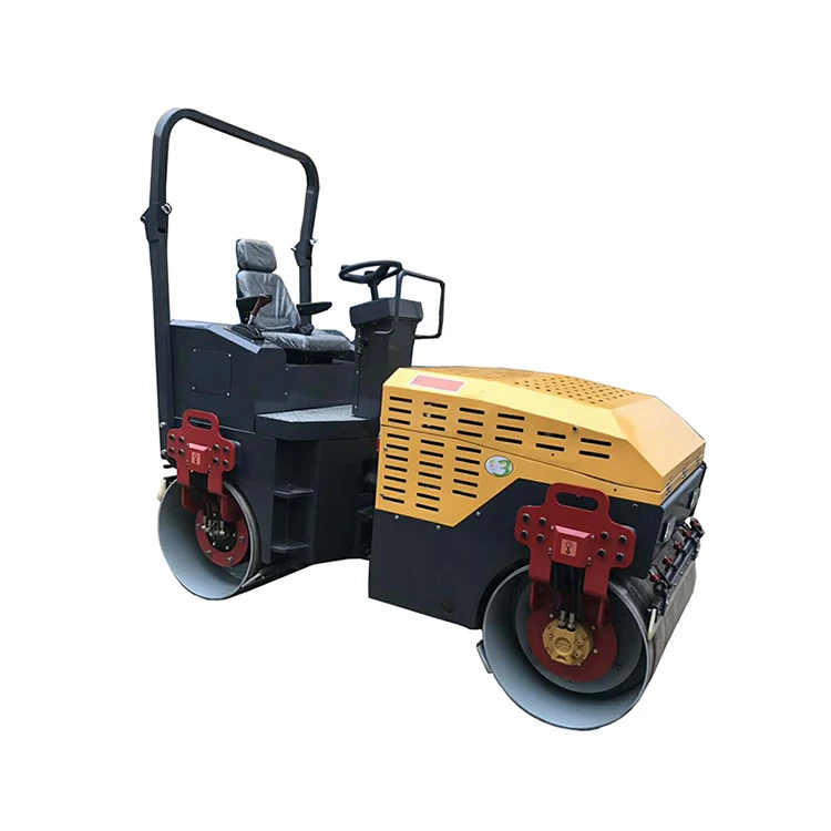 China Manufacturer 1t Ride On Double Drum Sakai Road Roller With Top ...