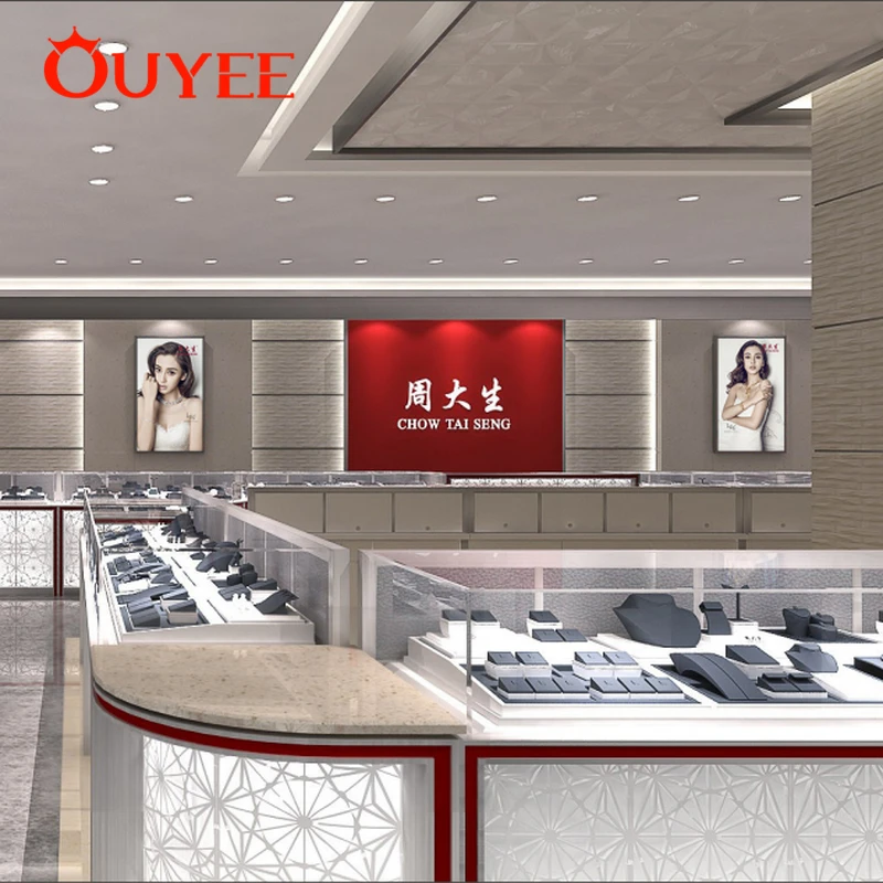 3D Rendering Jewelry Shop Design - Ouyee Brand Experience