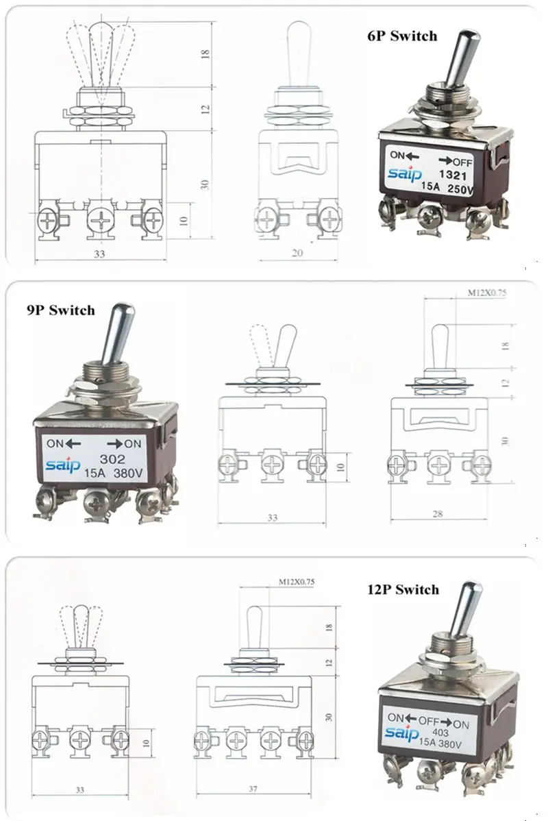 15a 250v On Off On Different Types Of Toggle Switches Otto Switches ...