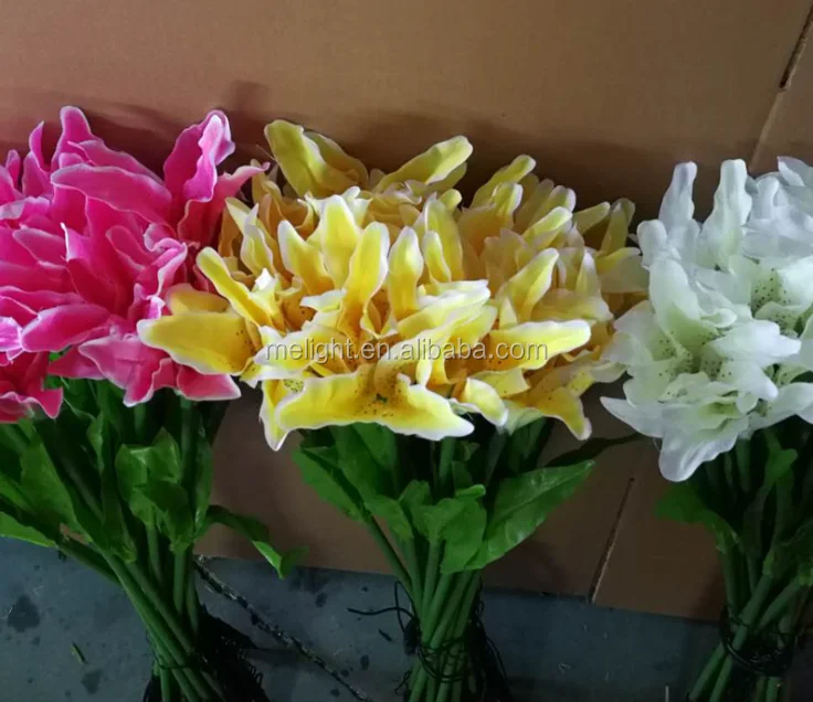 Led Square Rose Tulip Lamp Outdoor Simulation Flower Lantern Courtyard ...