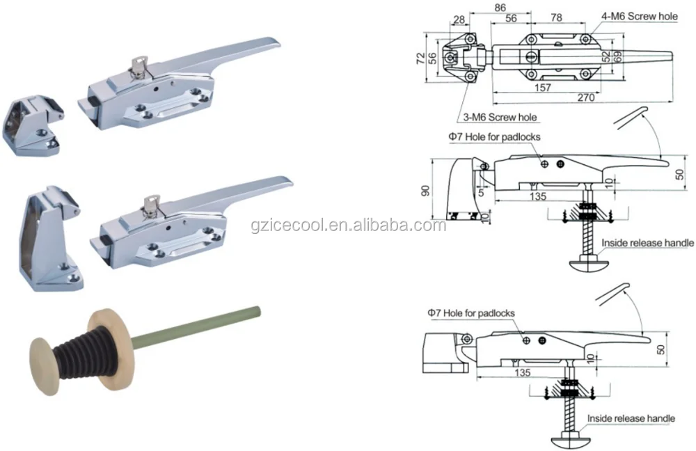 Cheaper Price 4 In 1 Zinc Alloy Cam-lift Type Door Safety Latch Cx-1178 ...