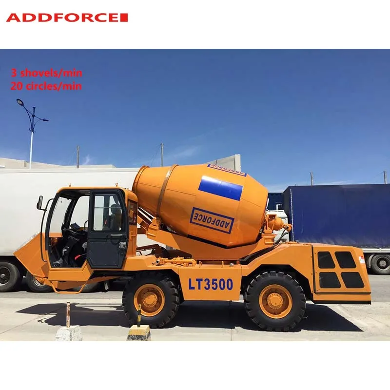 Auto Concrete Mixer With Self Loading Ability And Rotary Drum As Well 4 ...