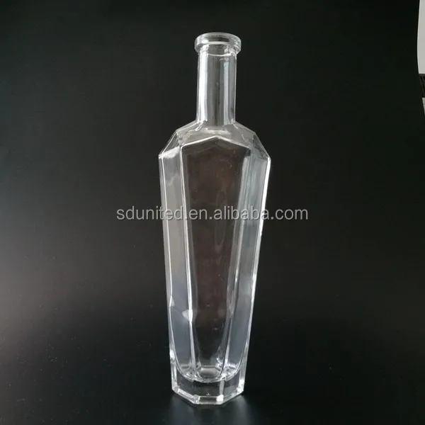 Hot Sale 350ml Crystal Diamond Shape Glass Whisky Bottle With Cork ...
