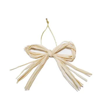 Pretied Natural Raffia Bow With Elastic Loop/high Quality Natural ...