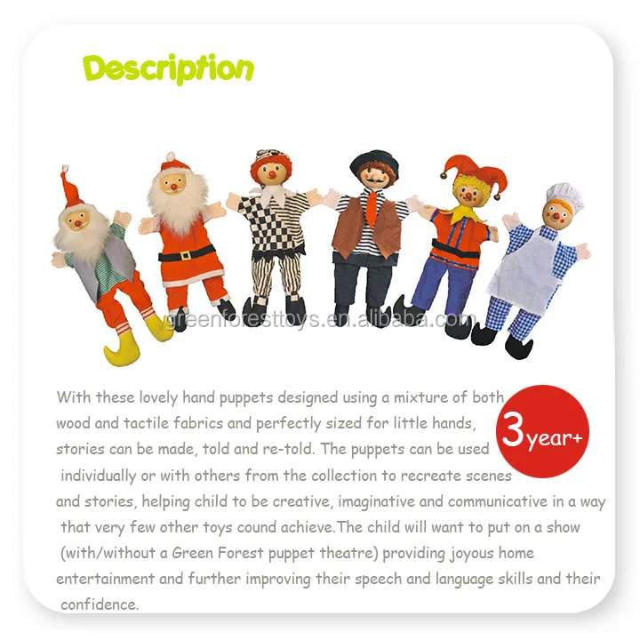 CE Safety Standard Hand Puppet for Puppet Theatre | wooden toy factory ...