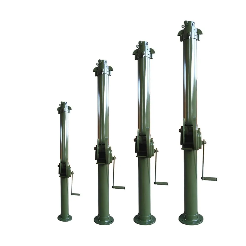 Manual Winch 12m Aluminum Antenna Mast - Talents Mast Pneumatic