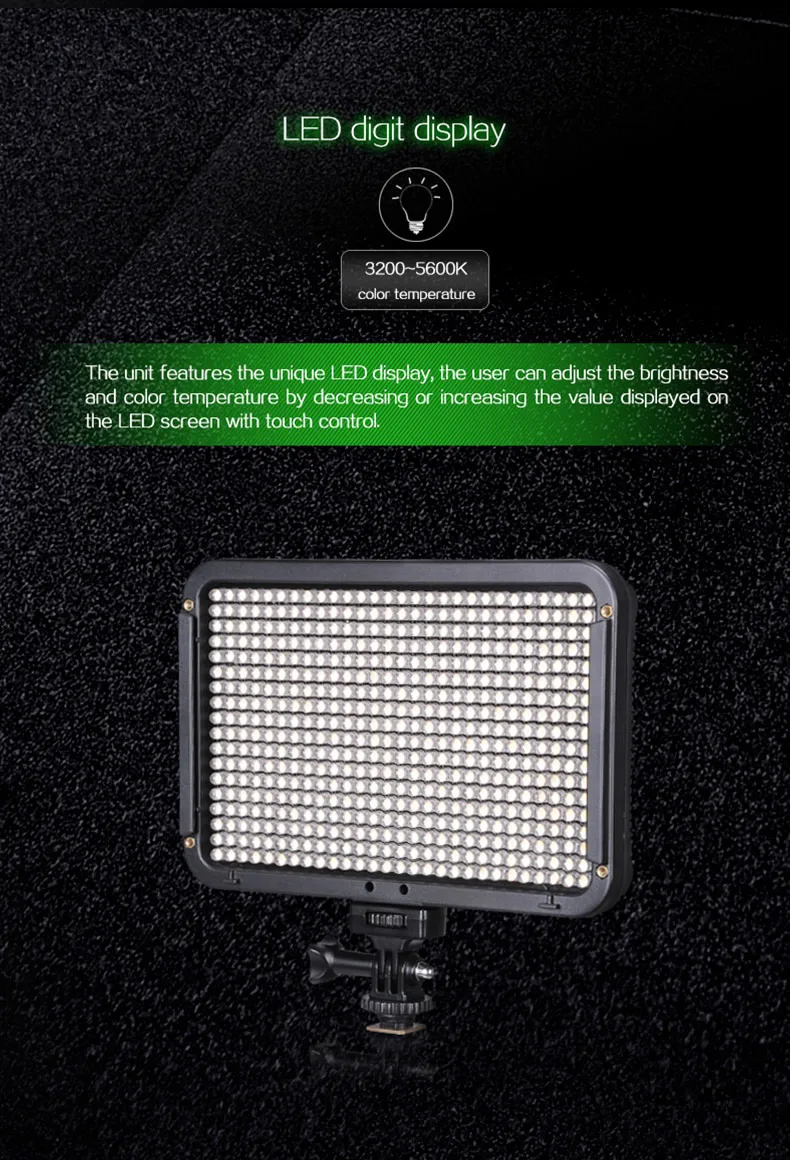 5600k / 3200k Dimmable Studio Light Video & Photo Light With 2 Filter ...