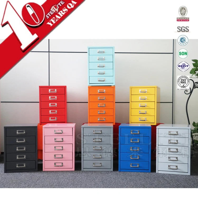 Metal Desk Organizer - A4 Paper Storage Cabinet with 5 Drawers