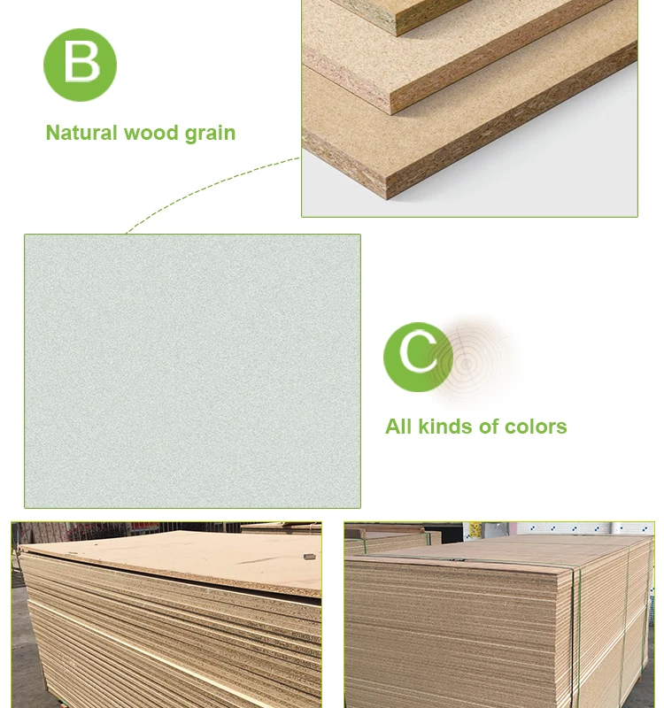Kapok Panel High-density Beech Cherry Melamine Paper Face Particle ...