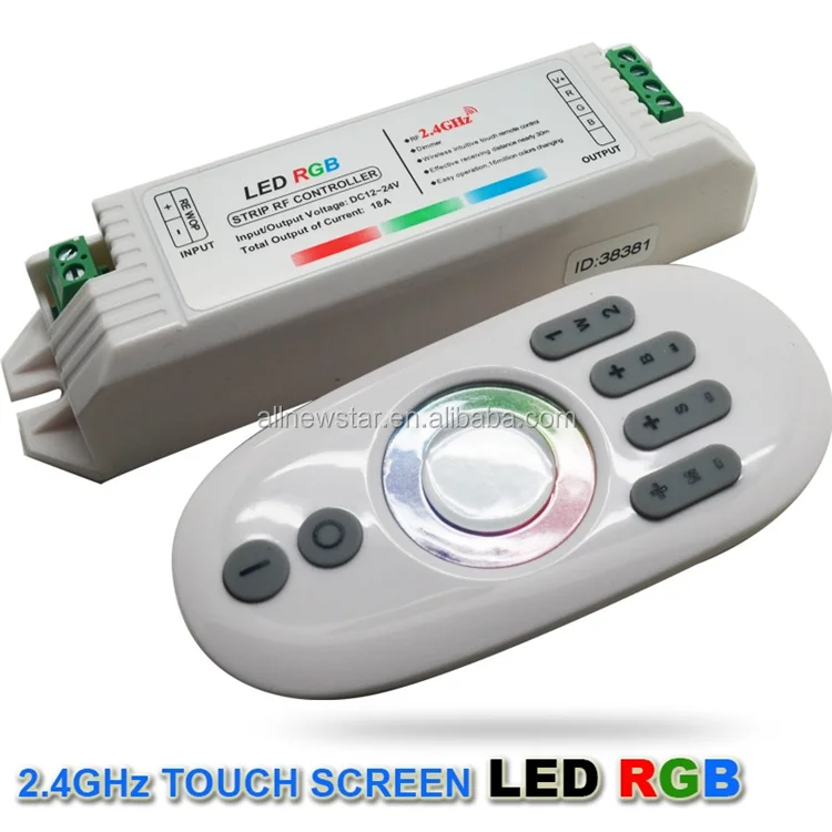 Rgbw Led Controller Hub + Rf 2.4g Touch Remote + 4pcs 4 Zone Controller ...