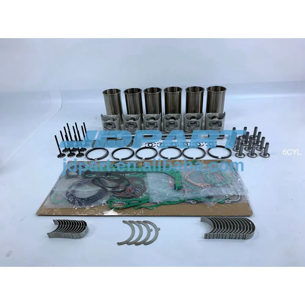 6hh1 Overhaul Kit With Engine Valves Bearings Piston Rings Full Gasket ...