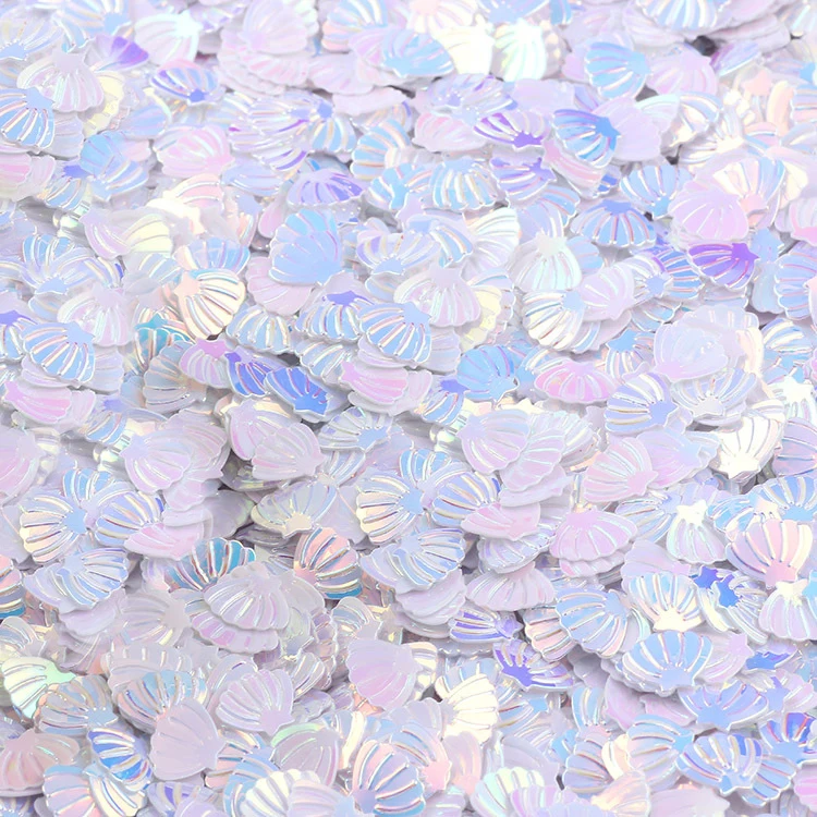Wholesale Gold Color Effect Pvc Glitter Sea Shell Lacing Sequins For ...