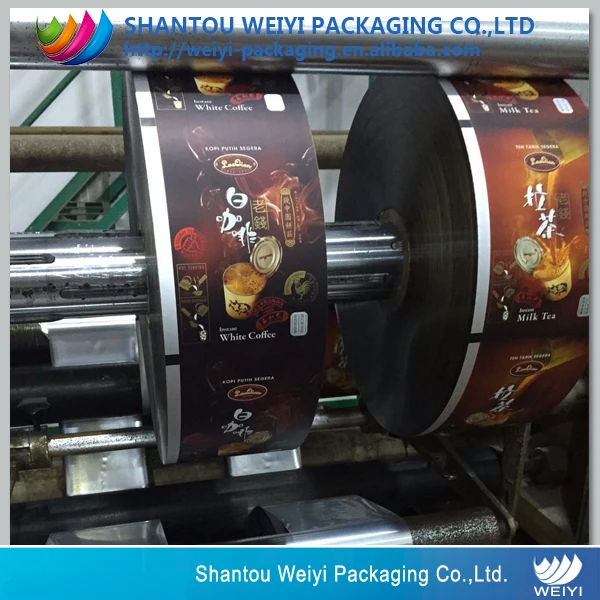 Aluminum Gold Instant Coffee Sachet Packaging Bag - Resealable