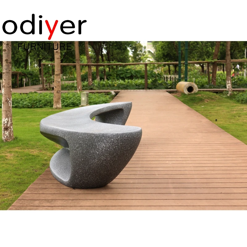 2018 Hot Sale Fiberglass Modern Bench for Indoor & Outdoor