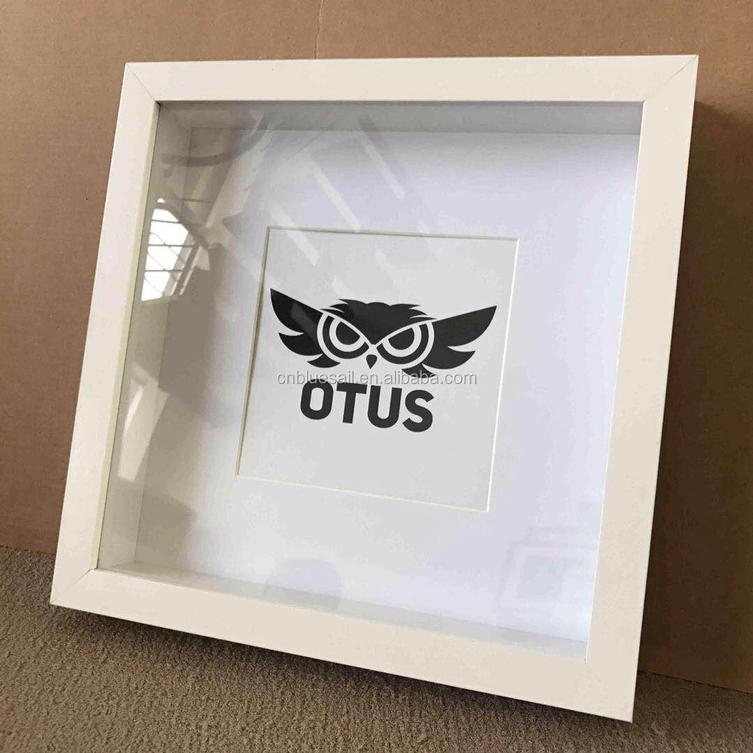 White Ribba Frame,Square Photo Frame 9x9",Mat Box Frame (2.2 Glass ...